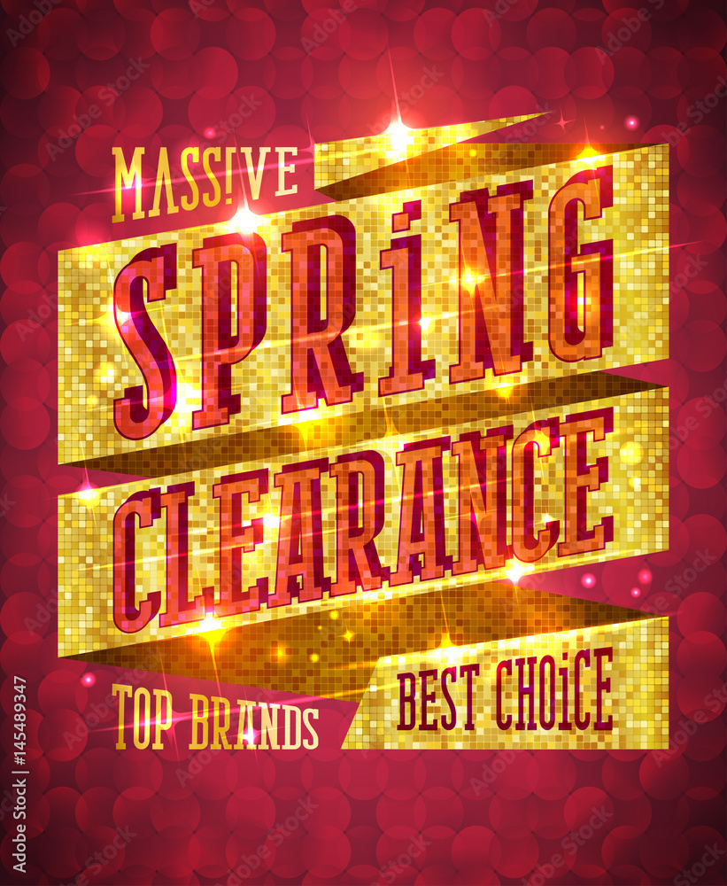 Massive spring clearance vector design concept Stock Vector | Adobe Stock