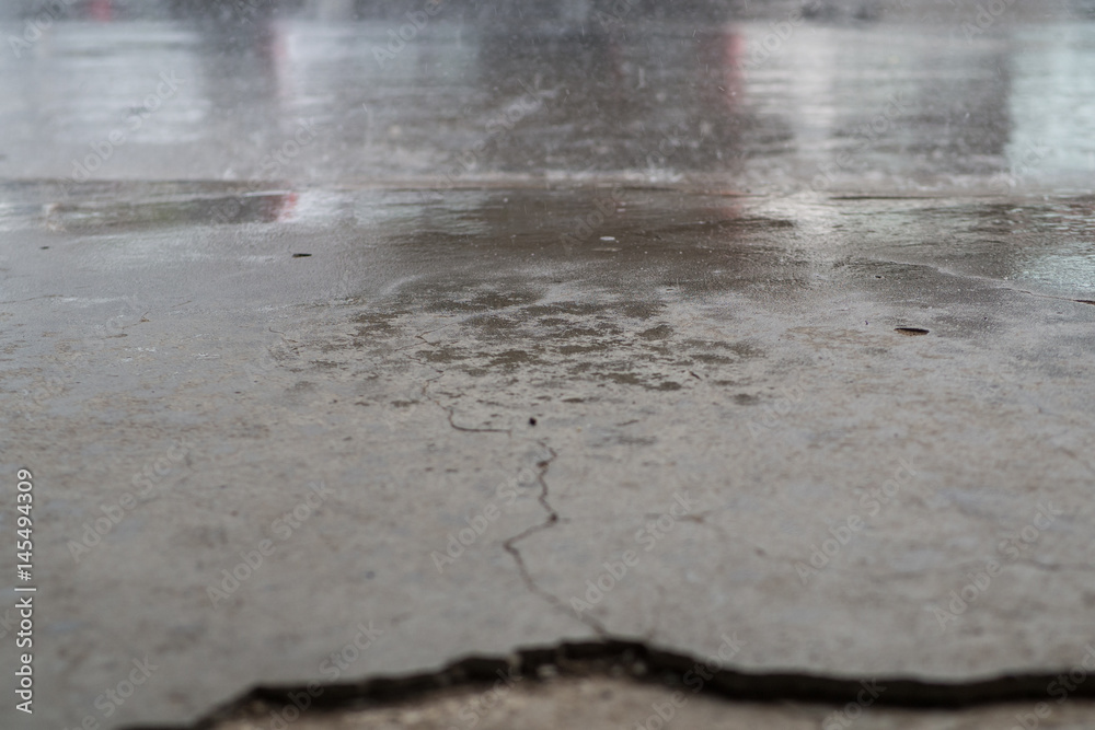 Semen floor wet by the rain drop broke Stock Photo | Adobe Stock