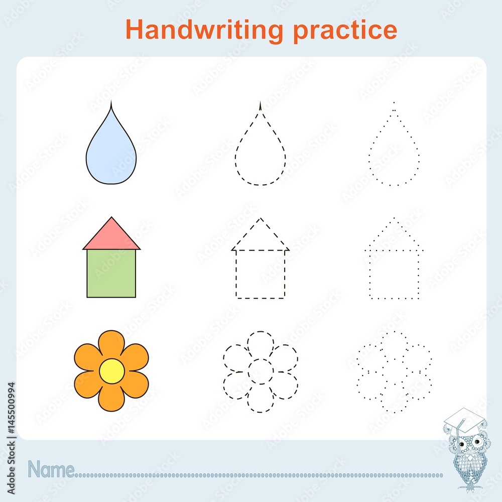 Handwriting practice, games kids, kids activity sheet, training writing ...