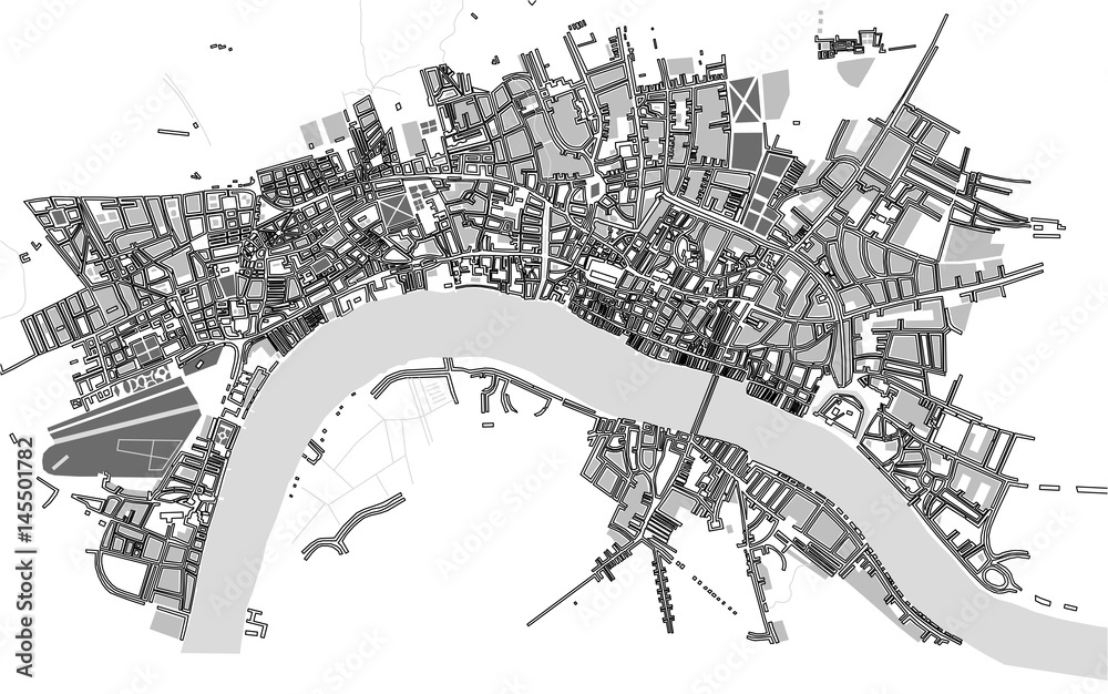 map of the city of London, Great Britain Stock Vector | Adobe Stock