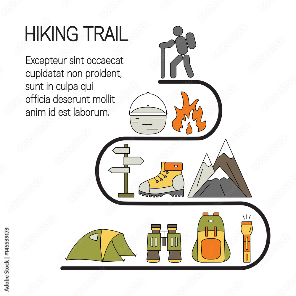 Hiking Trail Vector