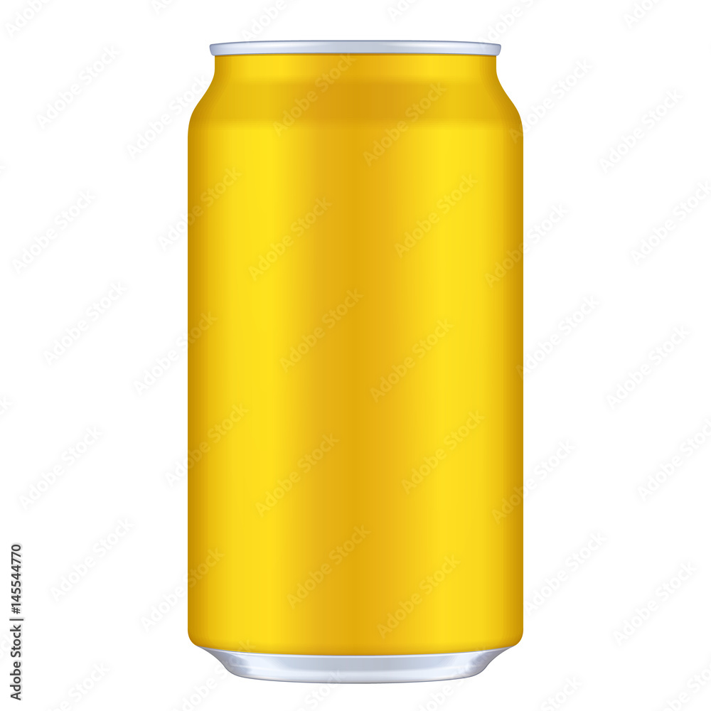 Yellow, Orange, Golden Blank Metal Aluminum 330ml Beverage Drink Can ...