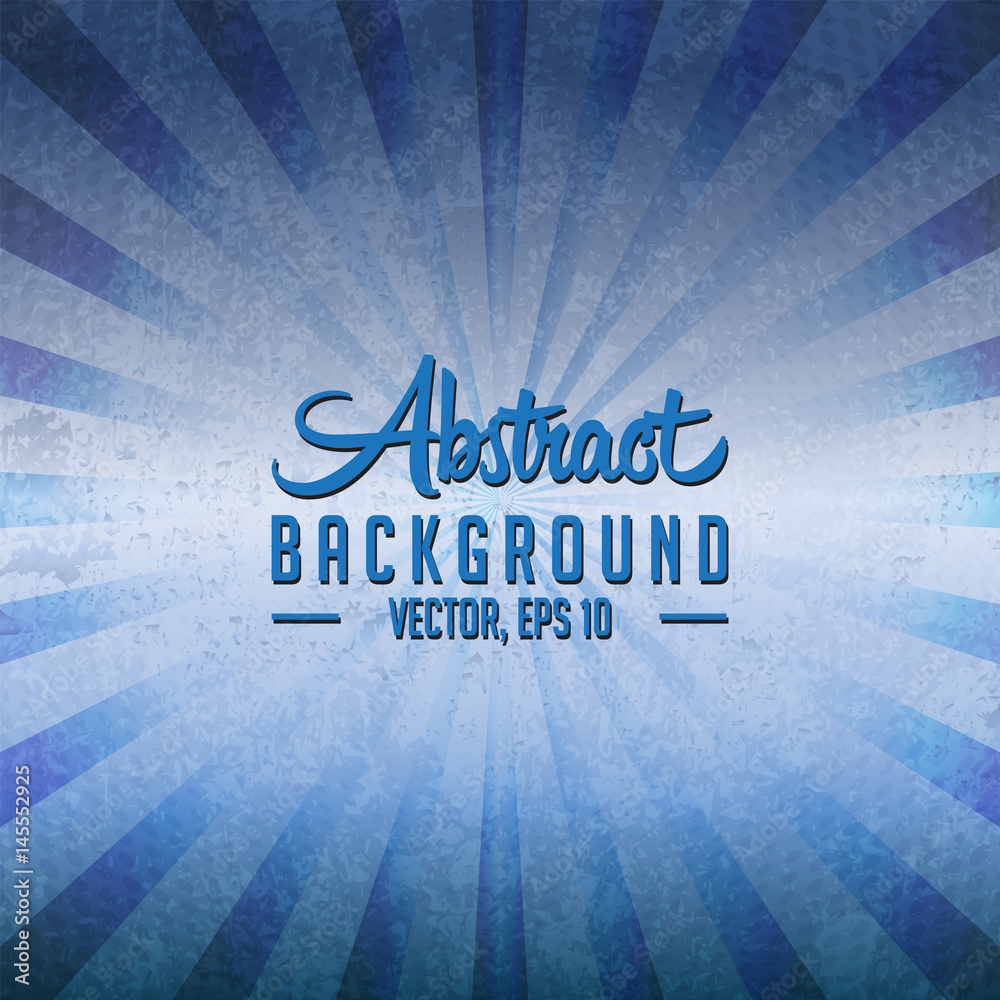 Abstract blue sunburst background. Vector and illustration Stock Vector ...