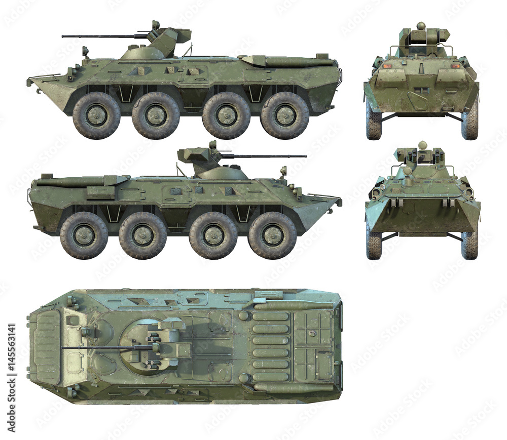 3D renders of Russian APC BTR-80A Stock Illustration | Adobe Stock