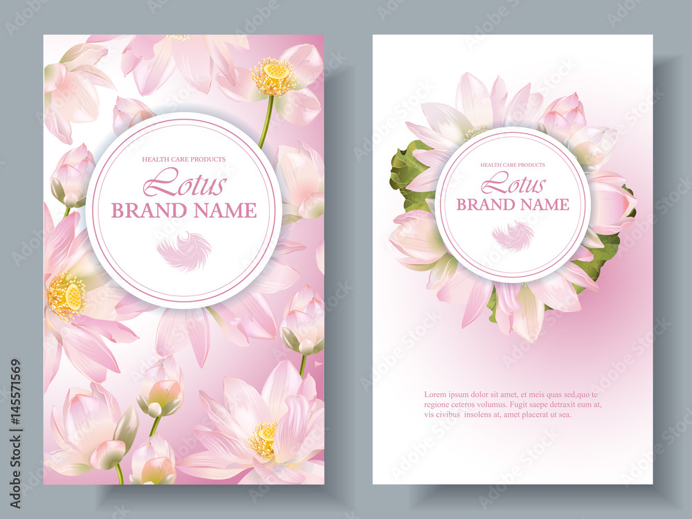 Lotus vertical banners 2 Stock Vector | Adobe Stock