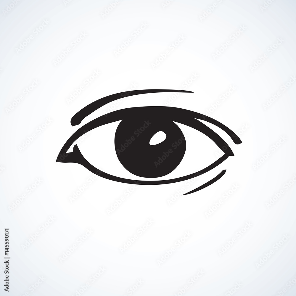 Eye. Vector drawing Stock Vector | Adobe Stock
