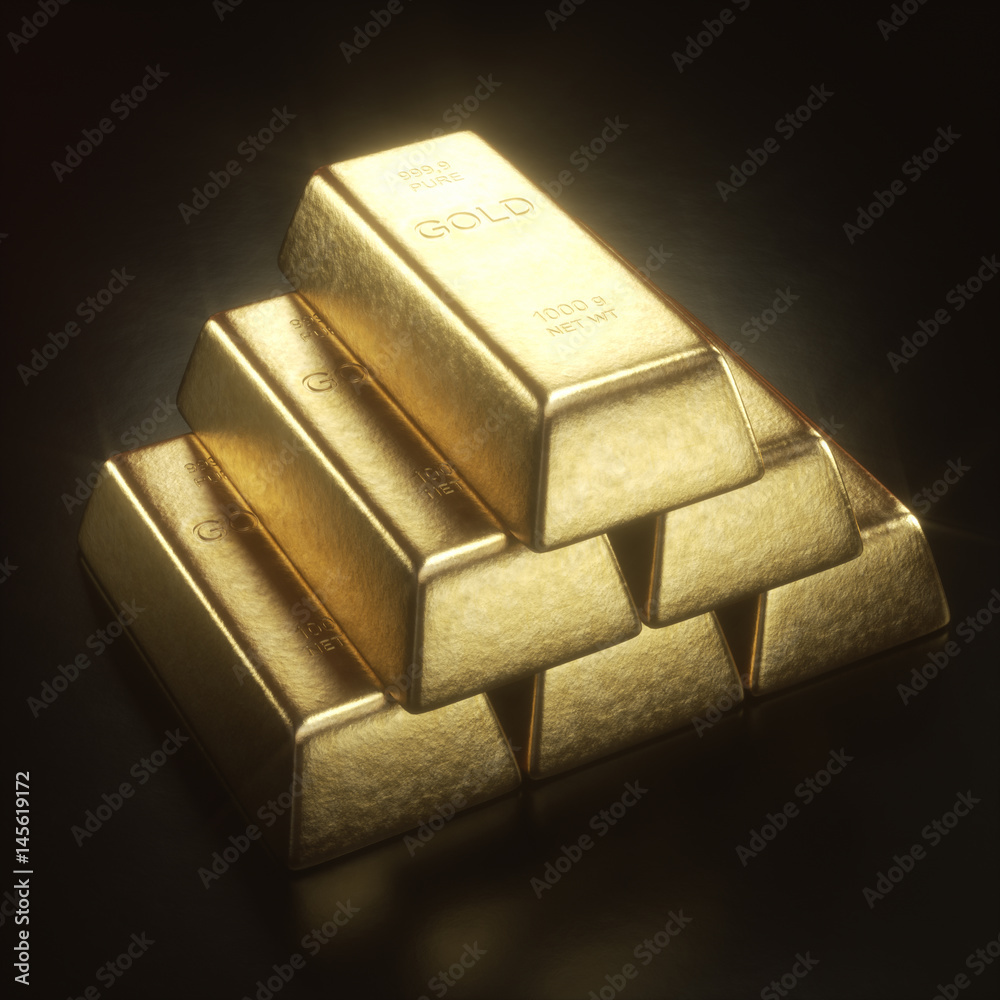 Gold bars 1000 grams. Concept of success in business and finance. Stock ...