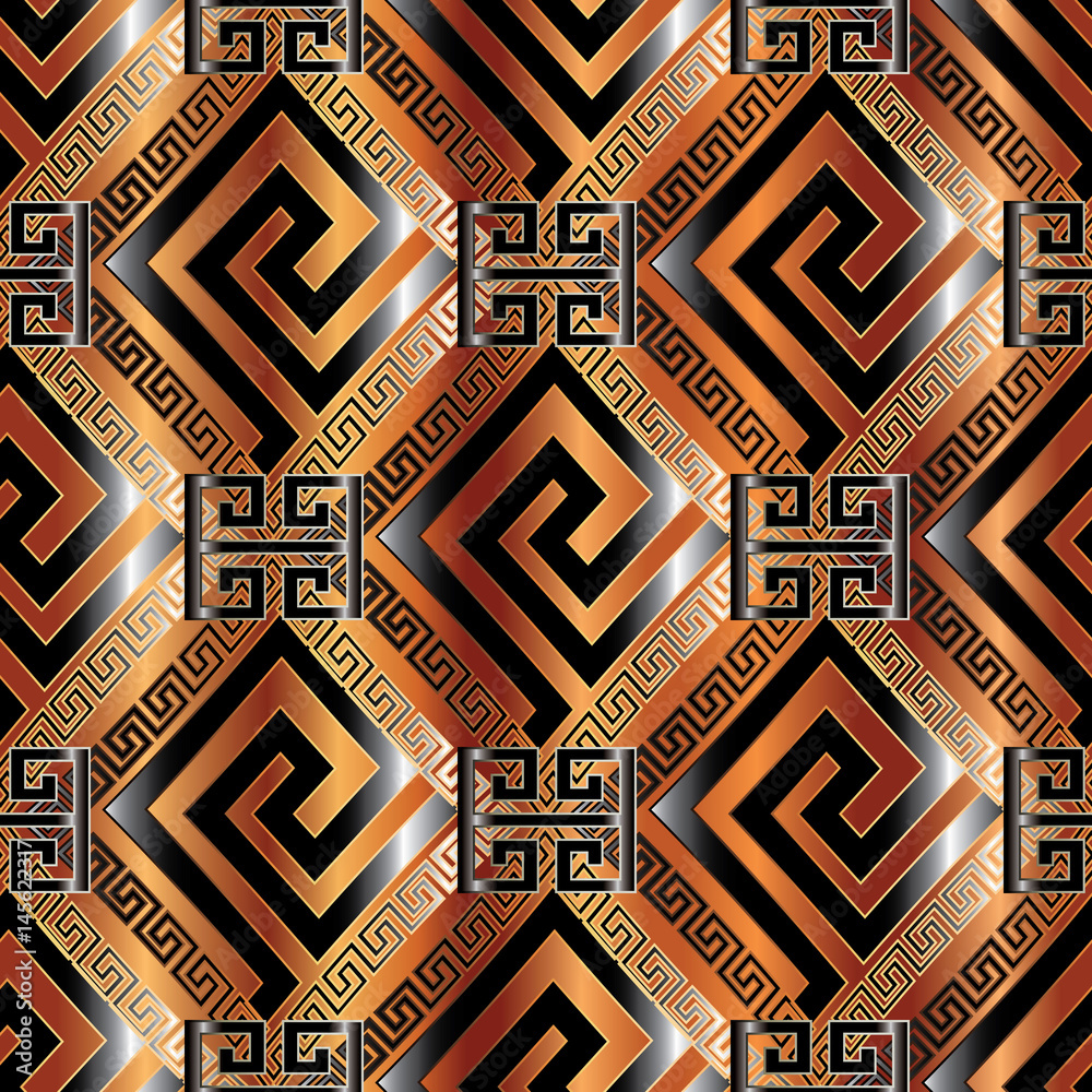 Modern Pattern Wallpaper Orange