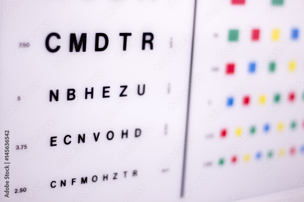 Optician eye test chart Stock Photo | Adobe Stock