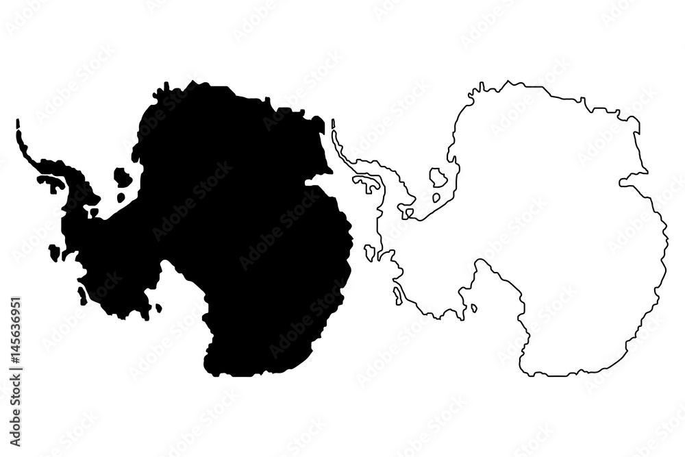 Antarctic map vector illustration, Stock Vector | Adobe Stock
