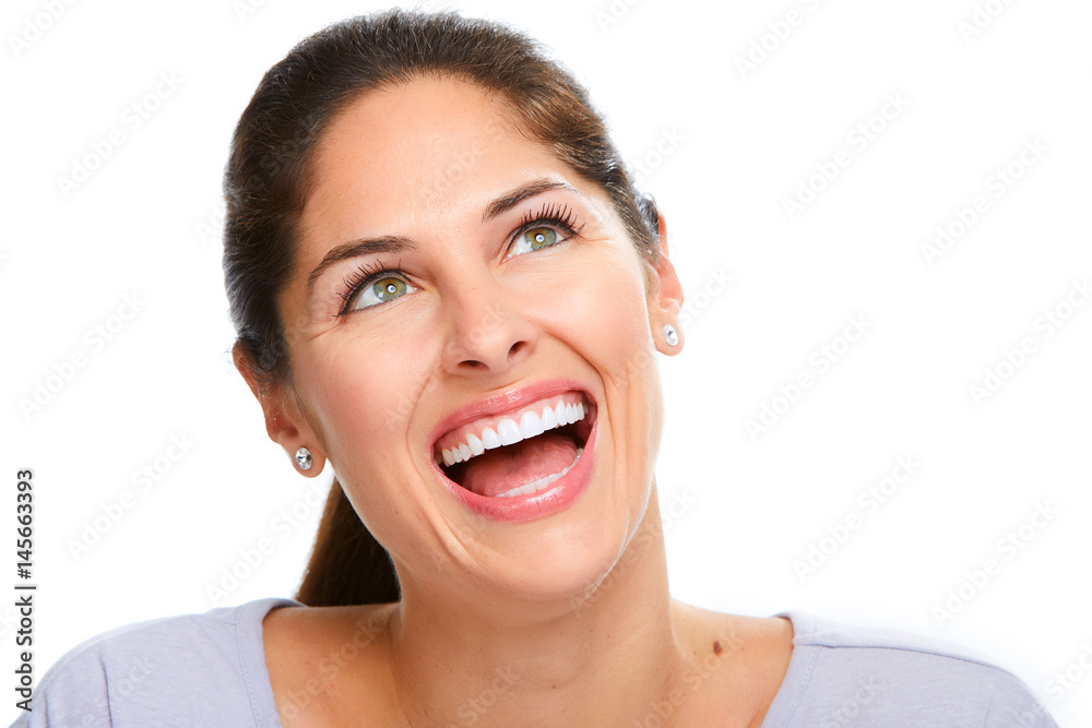 Beautiful woman smile. Stock Photo | Adobe Stock