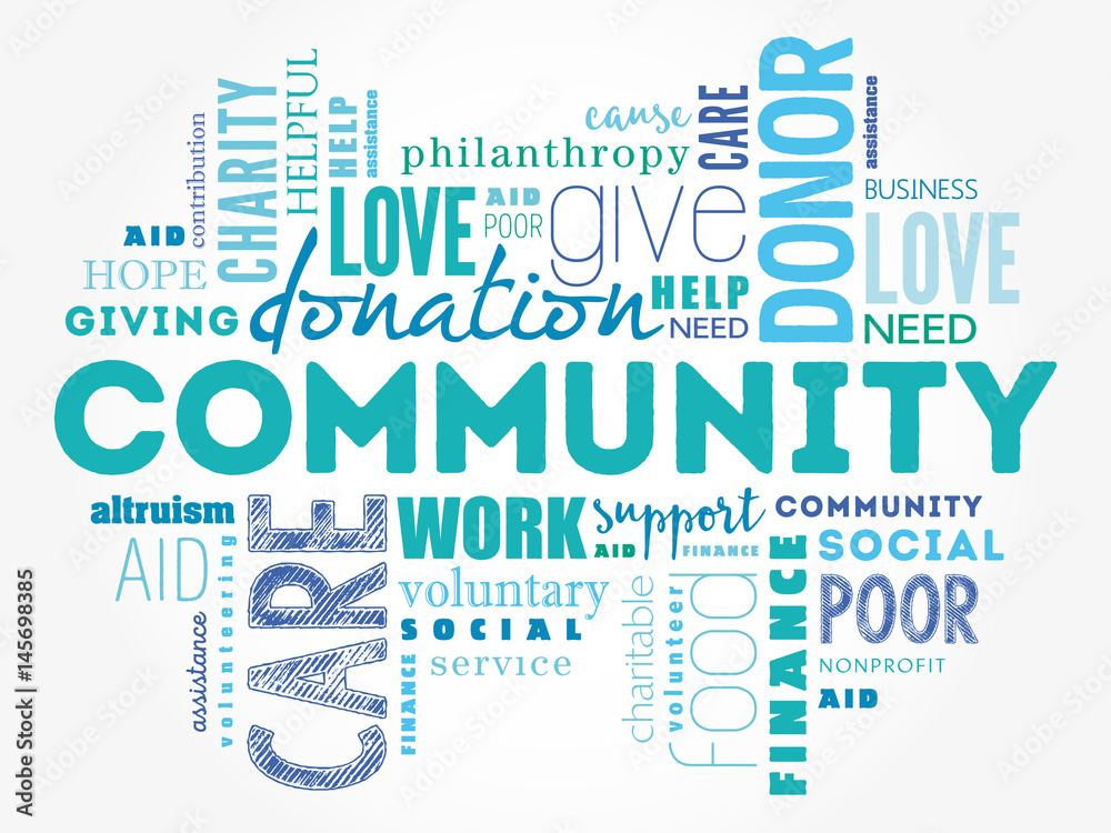 Community word cloud collage, social concept background Stock Vector ...