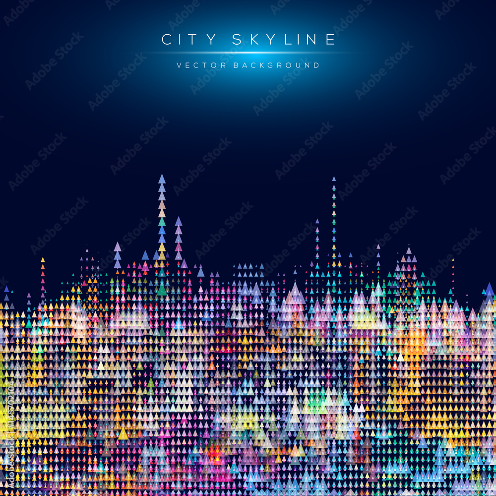 Modern city life abstract background design with geometric shapes ...