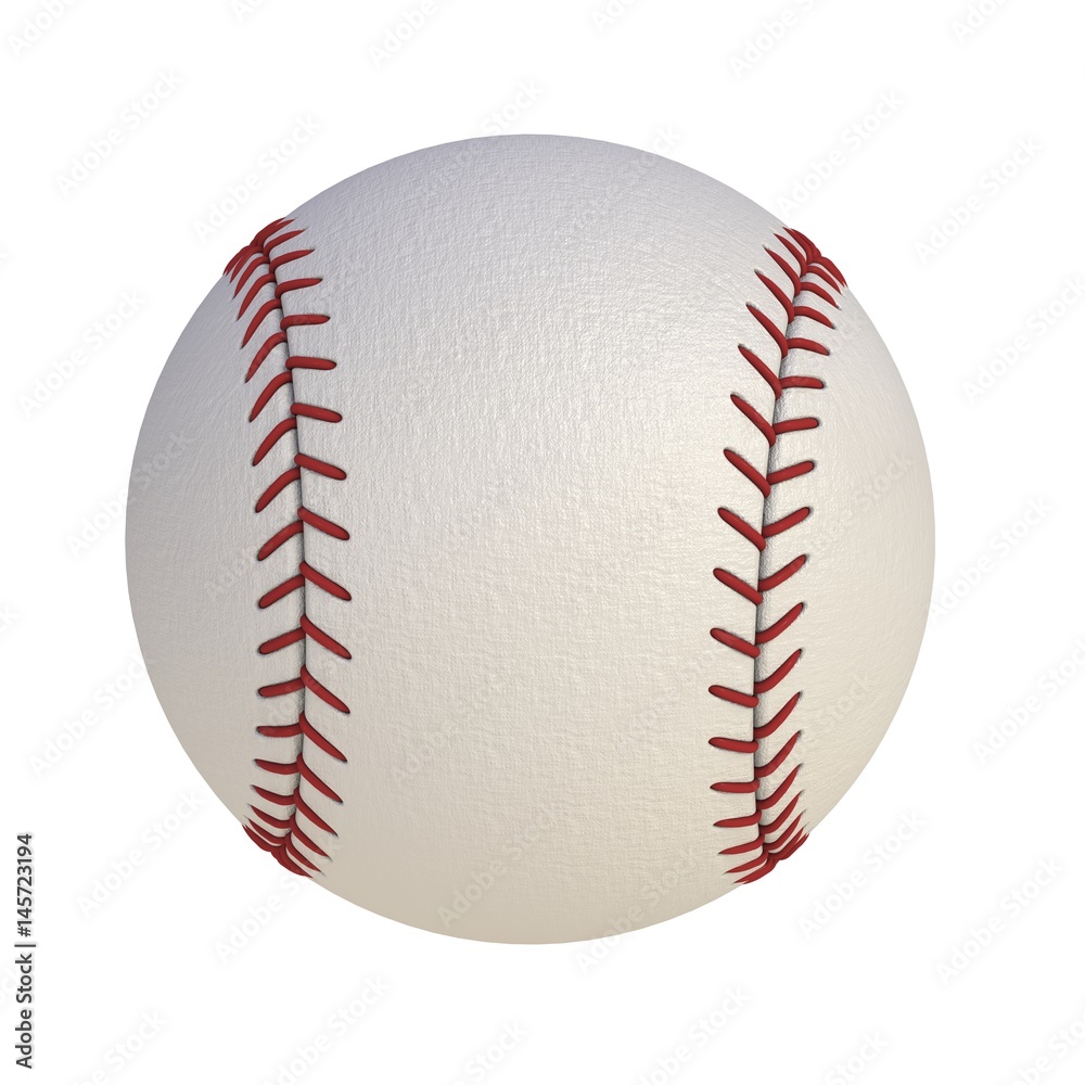 Baseball isolated on white background, 3d rendering Stock Illustration ...