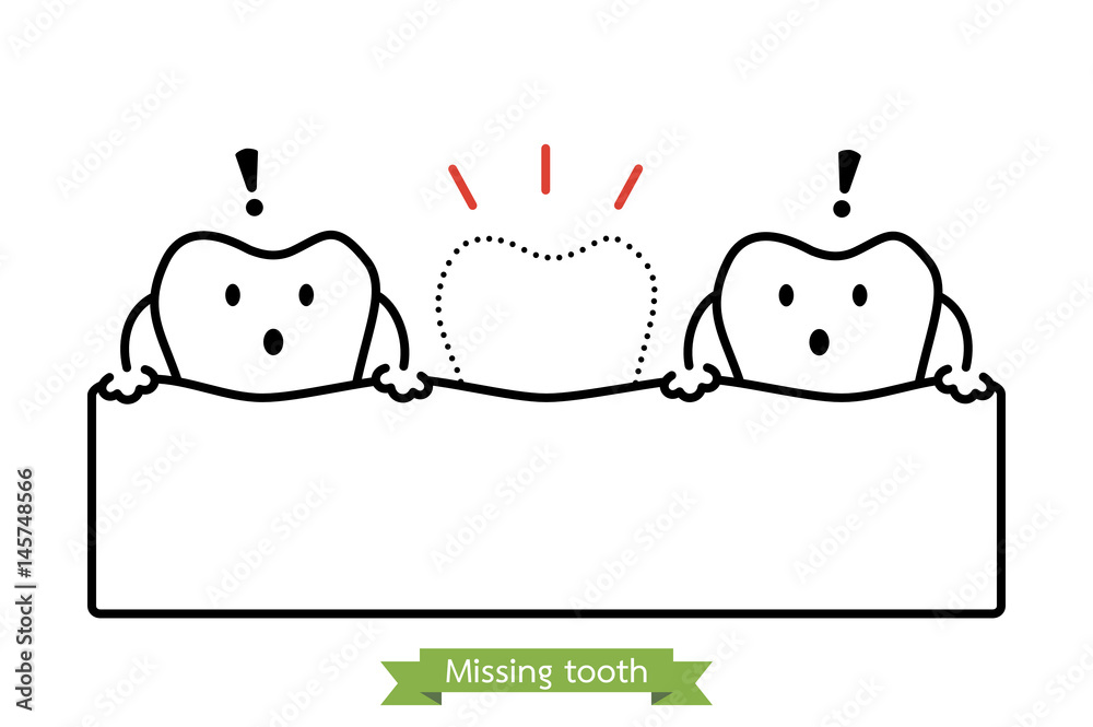 Missing Tooth Clipart Black And White