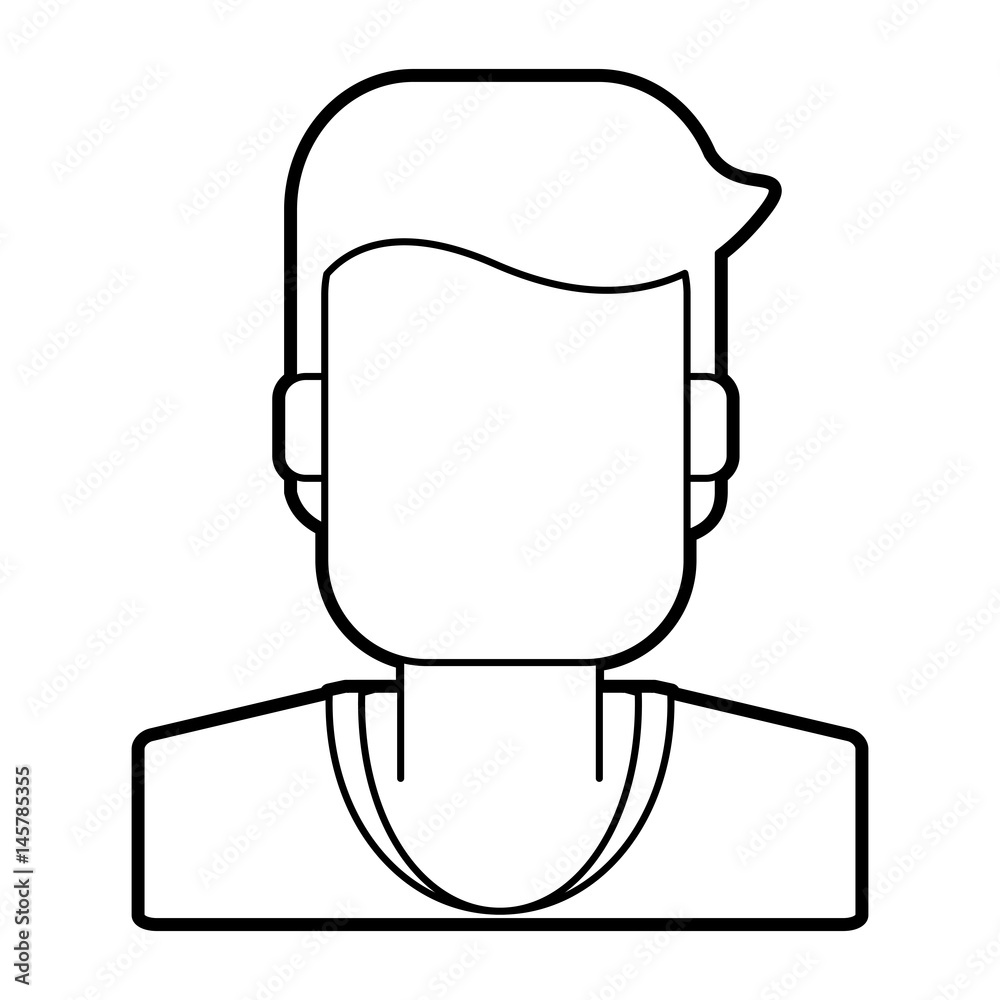 faceless man icon image vector illustration design Stock Vector | Adobe ...