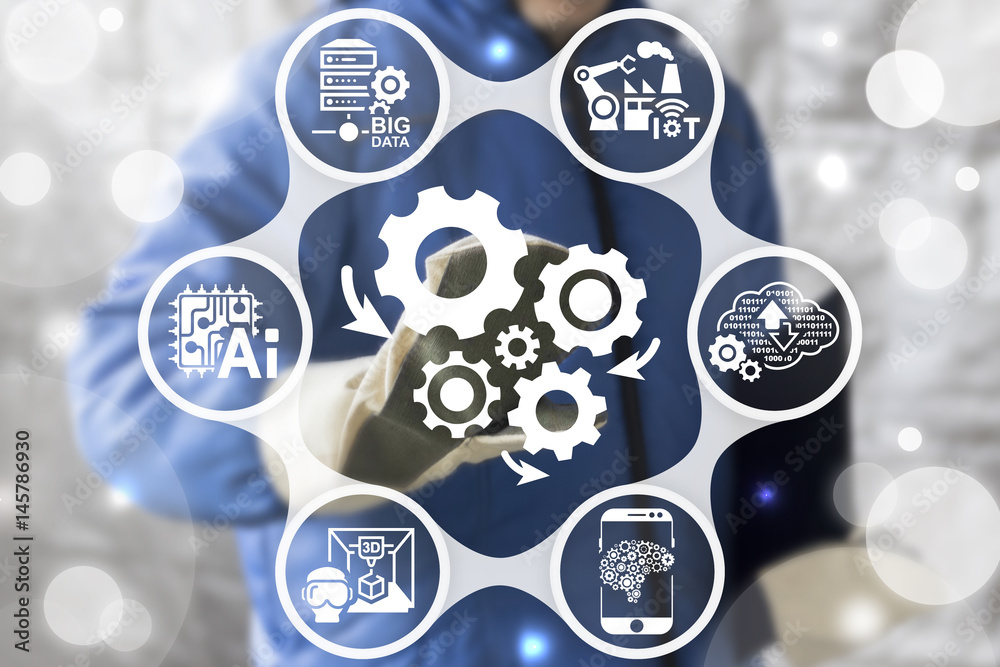 Industry 4.0 - Innovation IT Technology Integration Service Concept ...