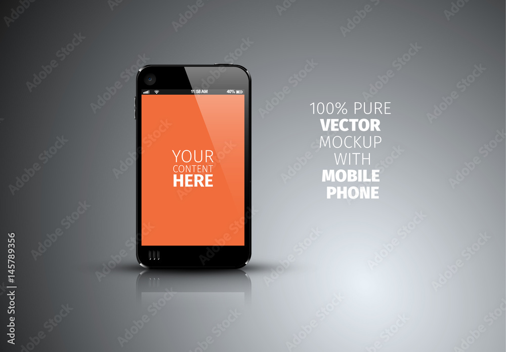 Mobile Device Mockup Template Stock Template | Adobe Stock