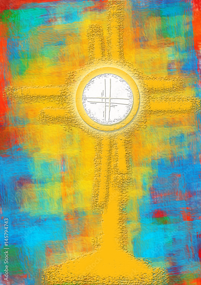 Eucharistic monstrance for adoration of the Blessed Sacrament of the ...