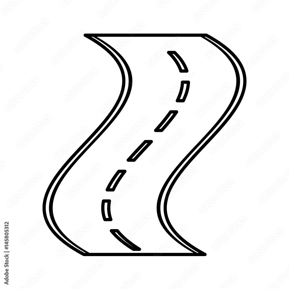 curve road isolated icon vector illustration design Stock Vector ...