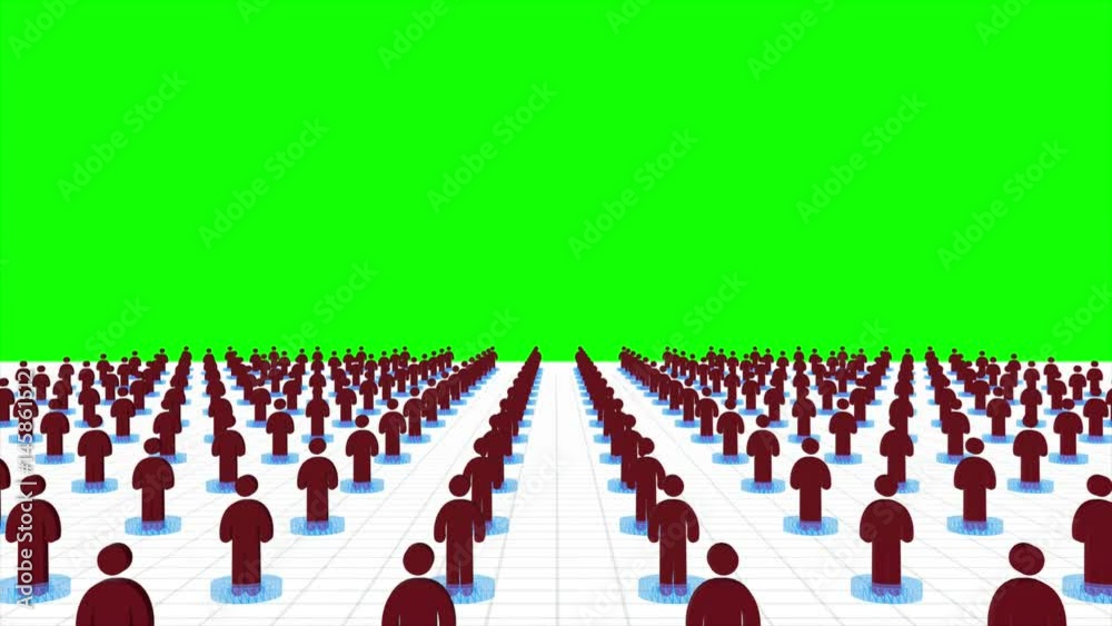 3d animation of people network linking sharing information and ...