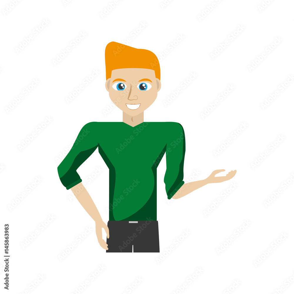 Man celebrating cartoon icon vector illustration graphic design Stock ...