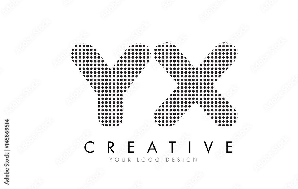 YX Y X Letter Logo with Black Dots and Trails. Stock Vector | Adobe Stock