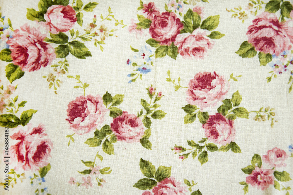 Vintage Rose Pattern Fabric