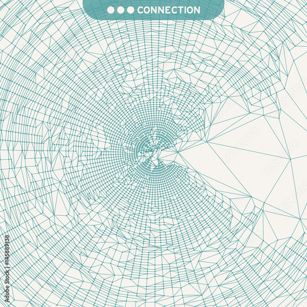 Cobweb or spider web. Network abstract background. Connection Structure ...