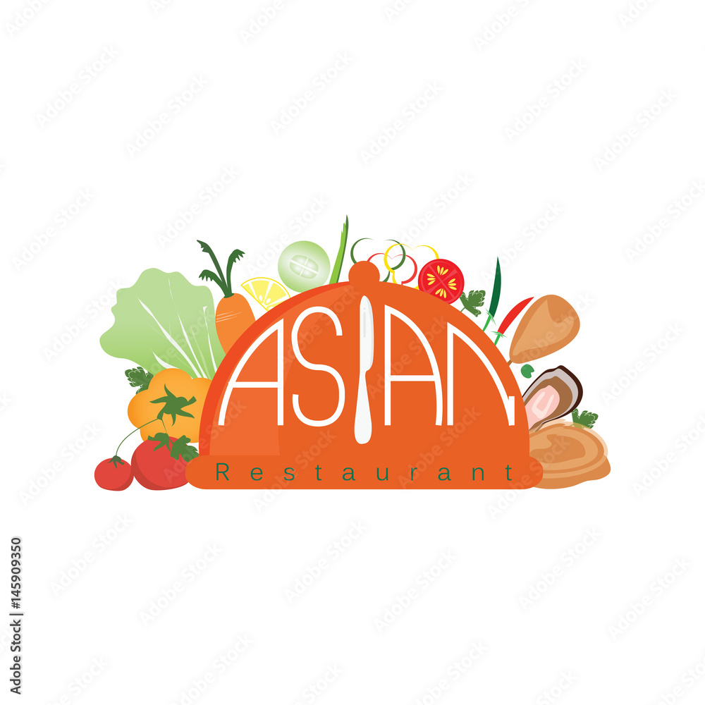 Logo for Asian restaurant design for restaurants and cafes. Stock ...