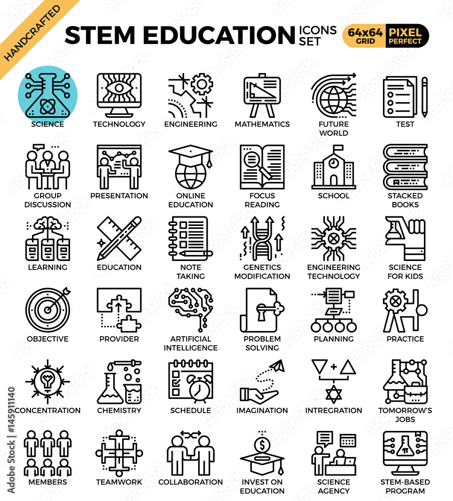 STEM (science,technology,engineering,math) education Stock Vector ...