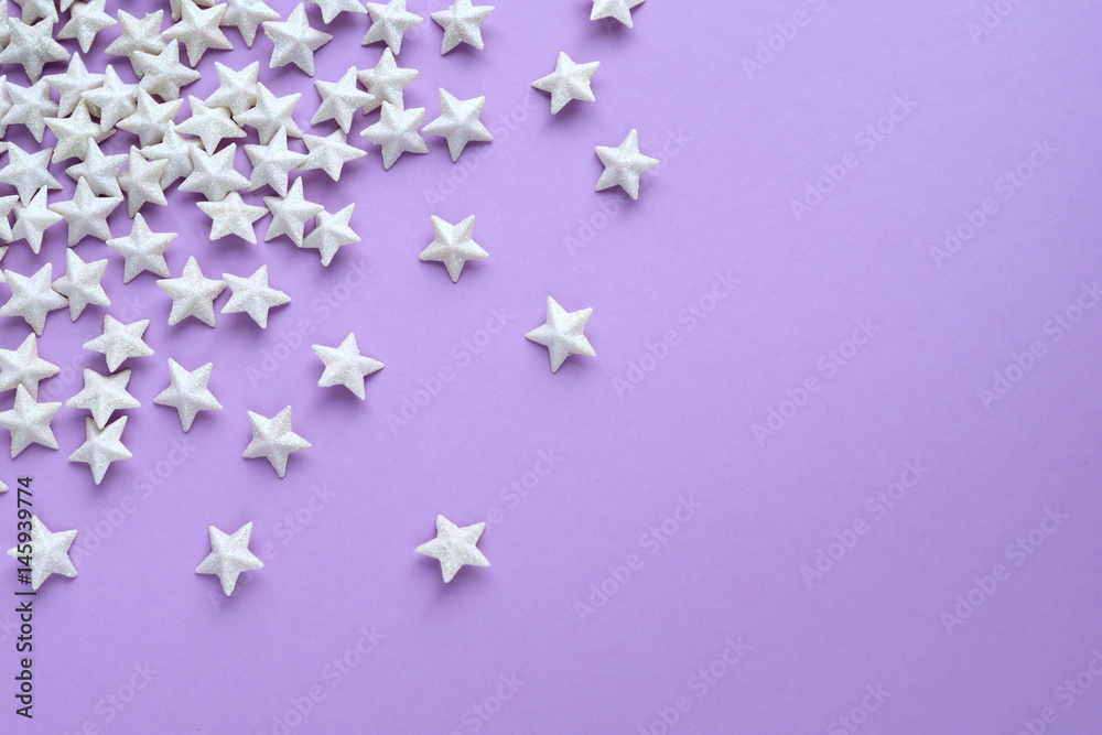 Purple background with white stars Stock Photo | Adobe Stock