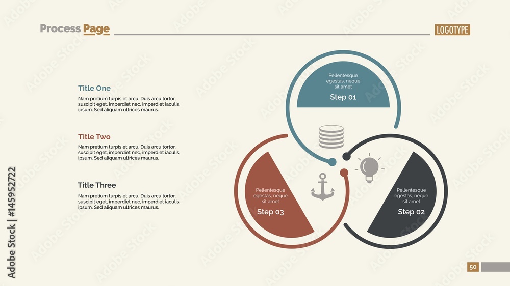 Three Points Slide Template Stock Vector | Adobe Stock