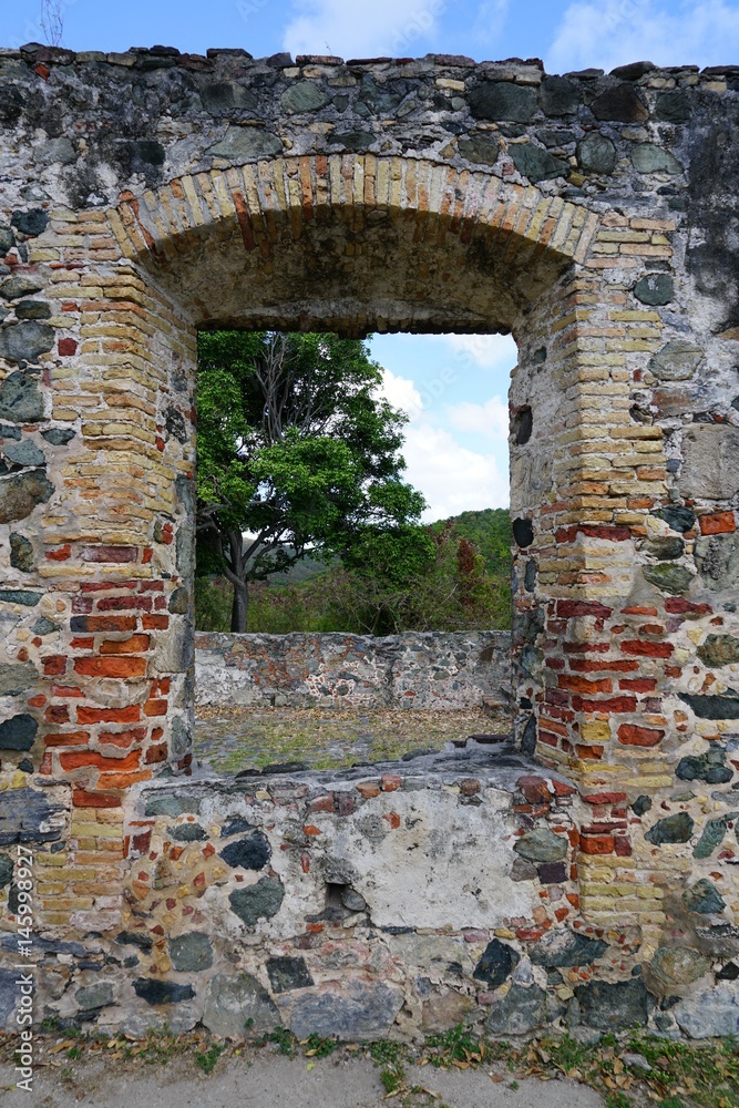 View of the historic landmark Annaberg Sugar Plantation ruins in the ...