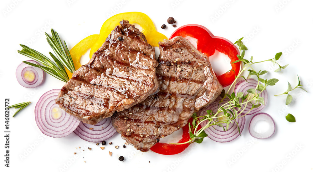 grilled beef steak Stock Photo | Adobe Stock