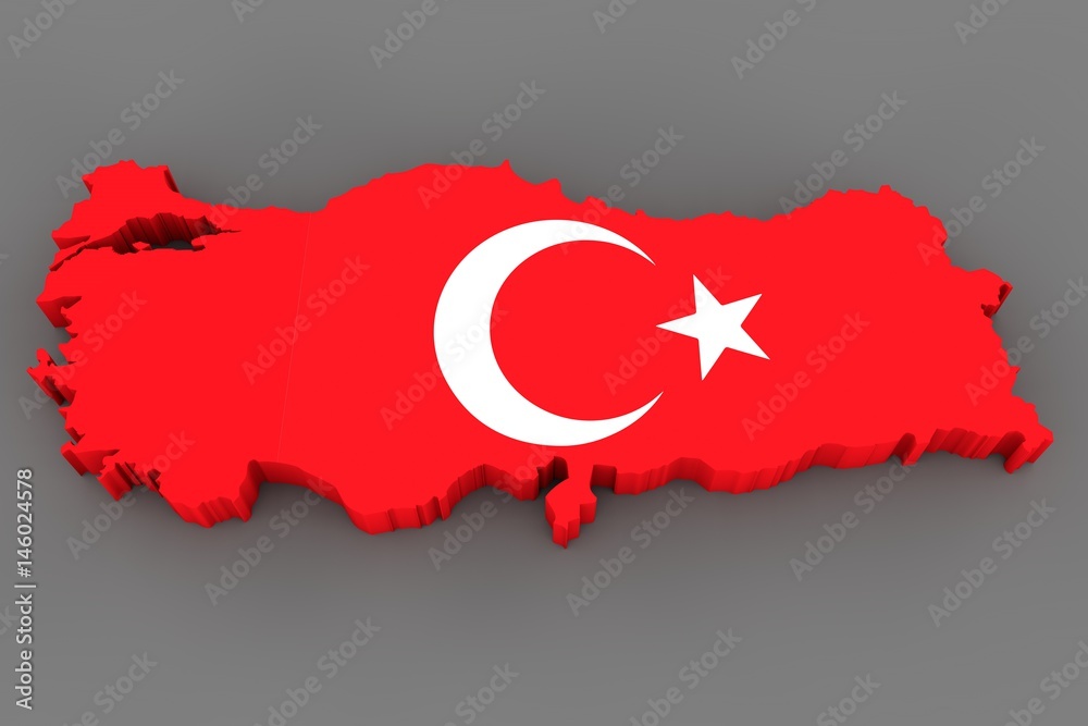 Turkey Flag Shape