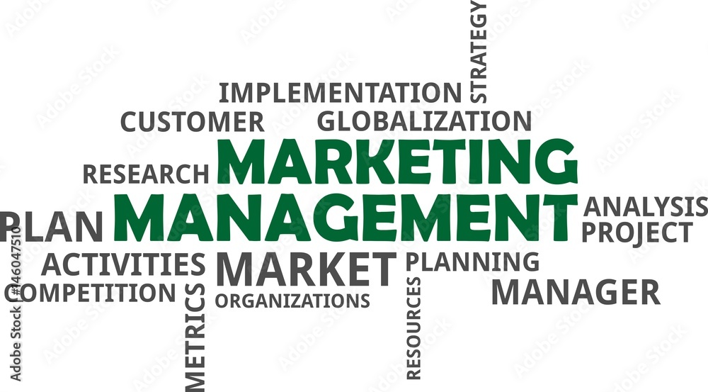word cloud - marketing management Stock Vector | Adobe Stock