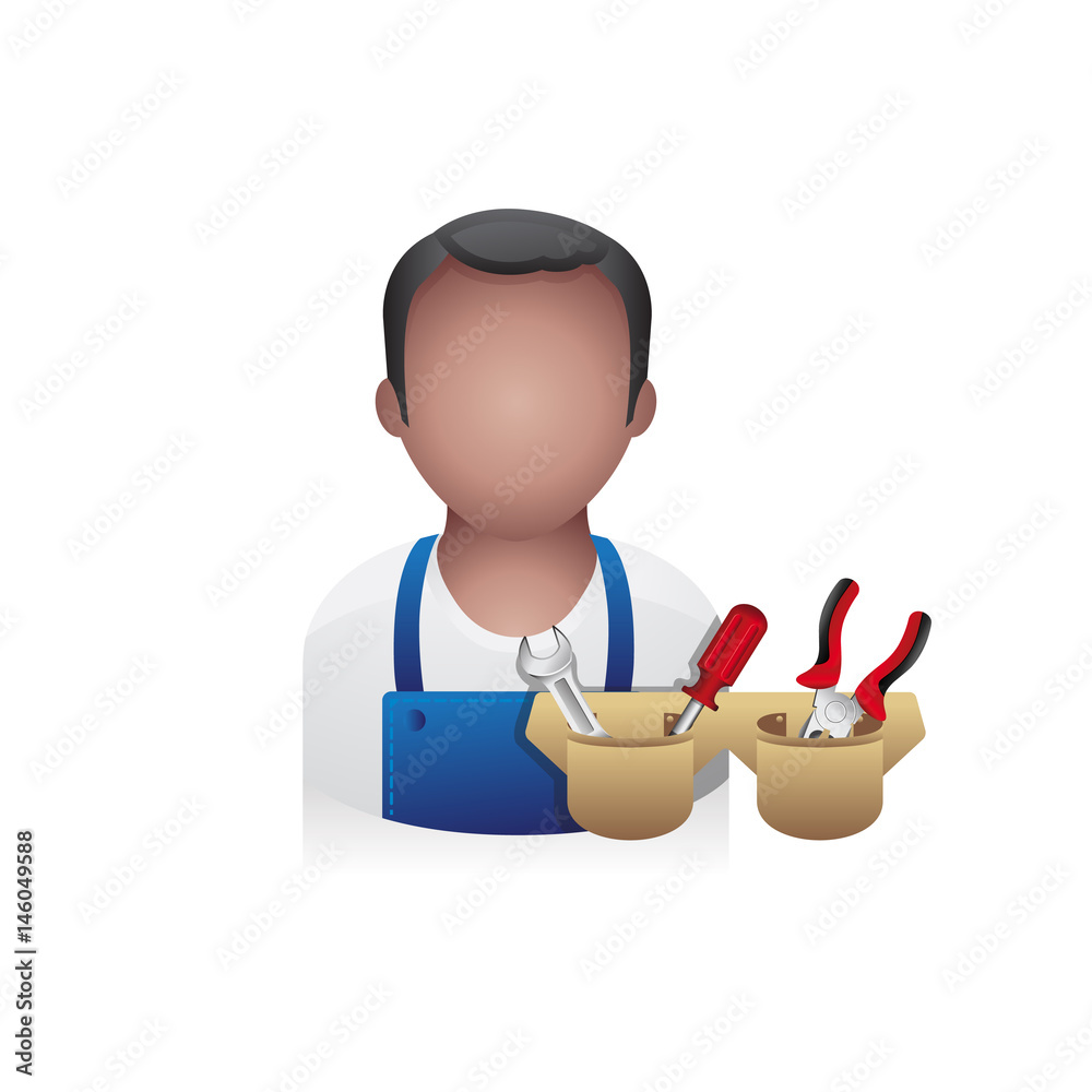 People Avatar Icons - Technician Stock Vector | Adobe Stock