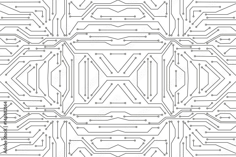 Vector micro chip, micro scheme elements design. Abstract technology, IT thematic background ...