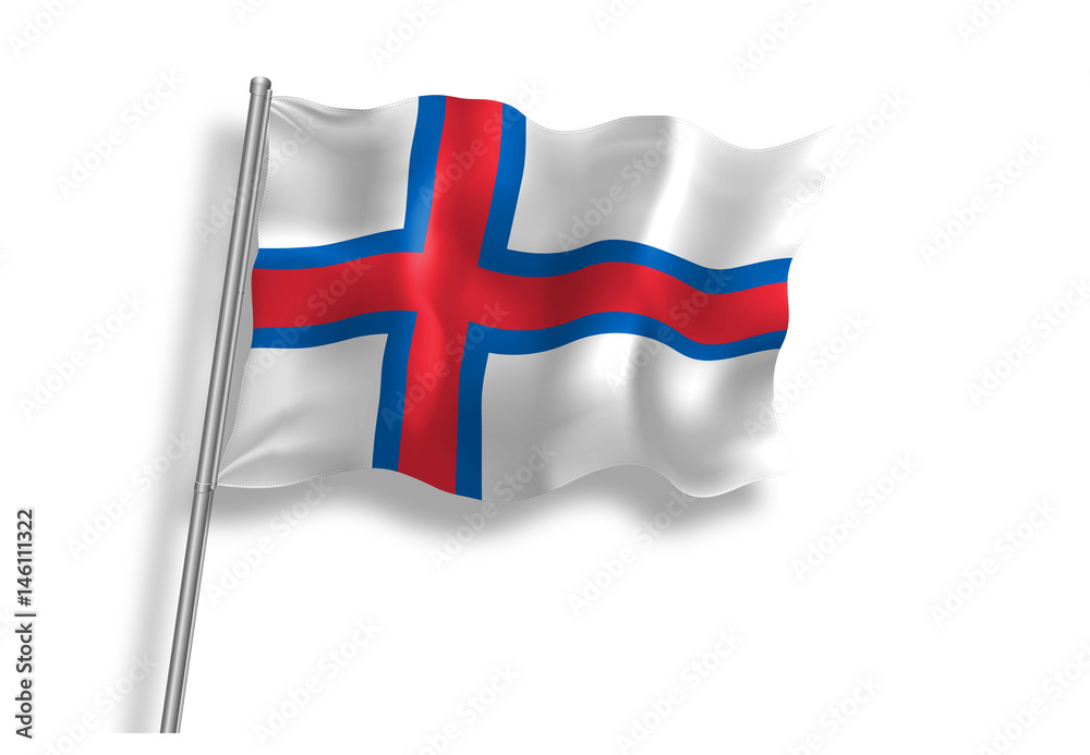 Drapeau des Iles Féroé en qualité vectorielle Stock Vector | Adobe Stock