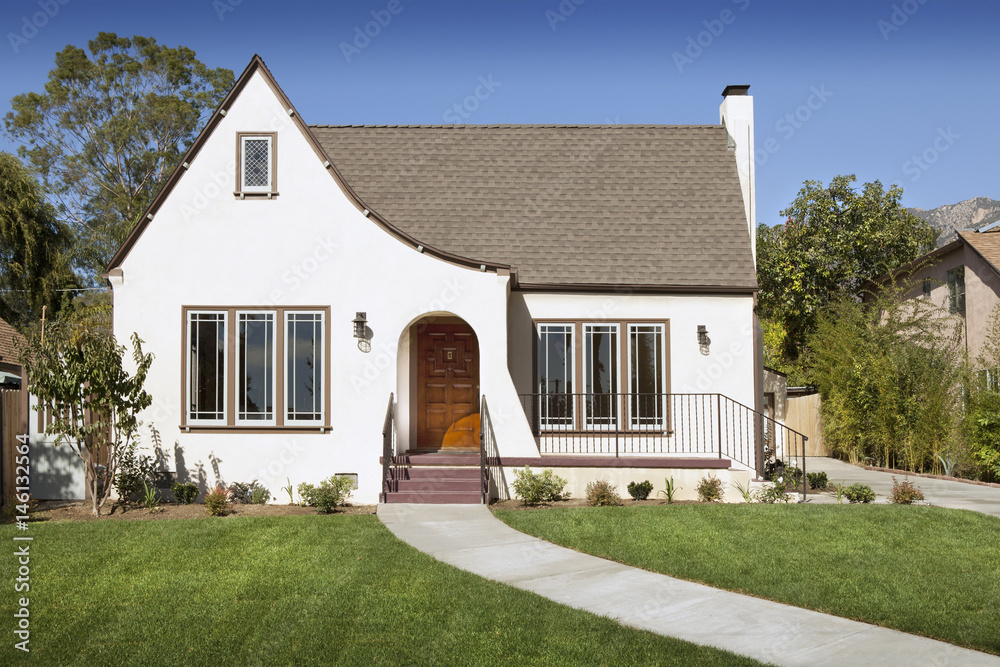 Exterior view of a cottage Stock Photo | Adobe Stock
