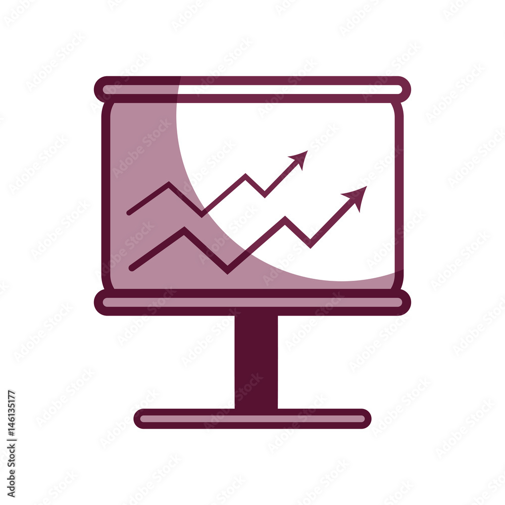 contour board with financial arrow to growing business Stock Vector ...