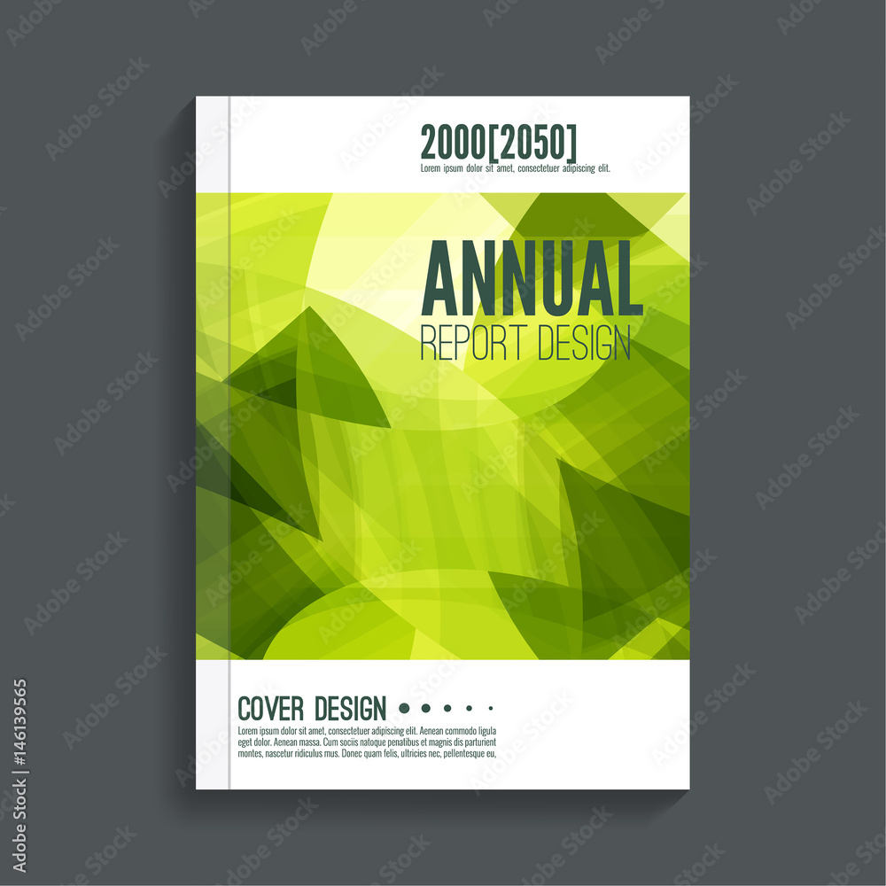 Green Cover for journal, magazine. Leaflet Flyer template A4 size ...