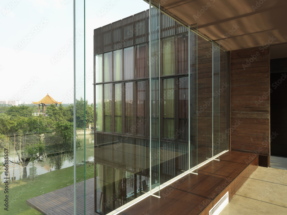 Interior view of modern building Stock Photo | Adobe Stock