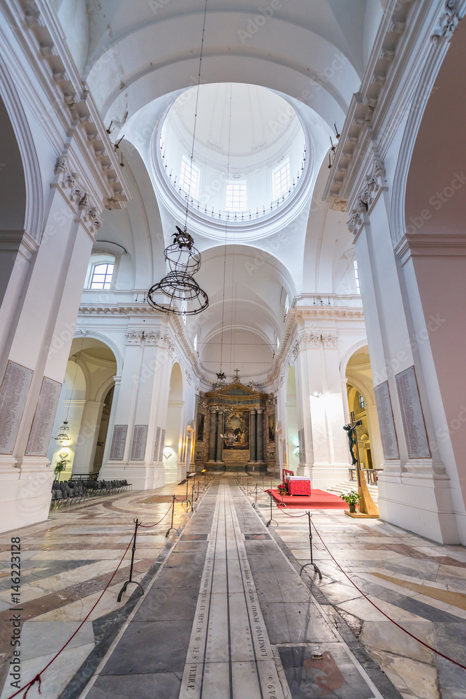Interior of Benedictine Monastery of San Nicolo l'Arena Church in ...