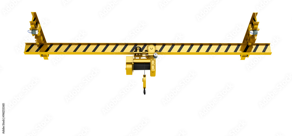 overhead crane isolated on white background 3d Stock Illustration ...