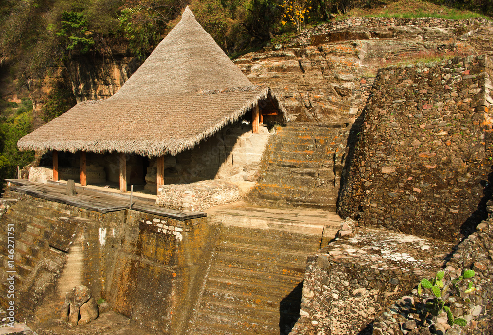 Ruins in Malinalco, Archaeological site in Mexico. Stock Photo | Adobe ...