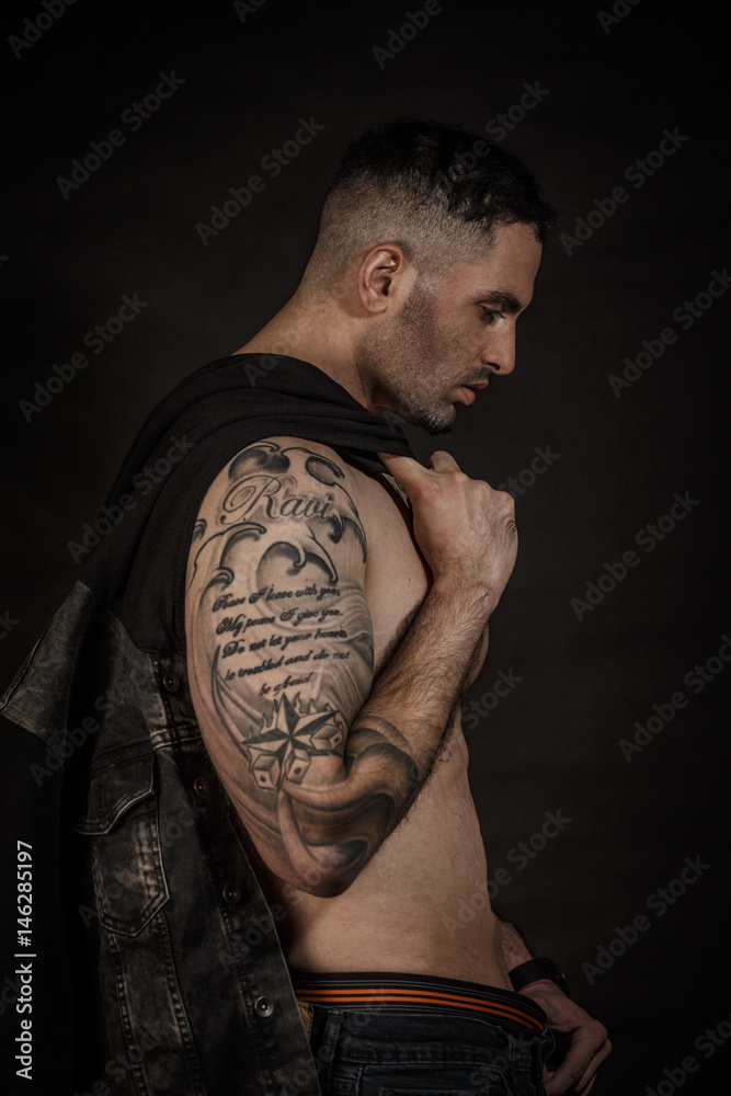 Good looking Male model in Studio Stock Photo | Adobe Stock