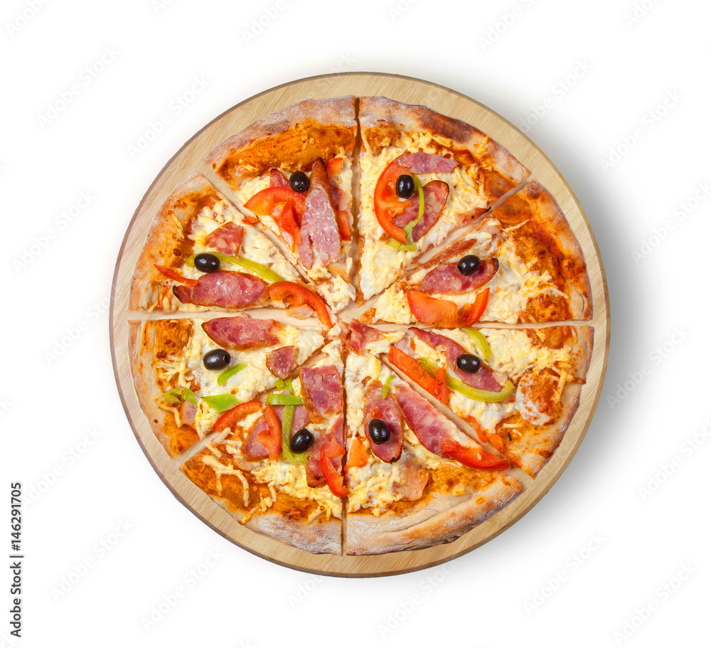 Hot PIzza with Pepperoni Peppers and Sausage. Salami pizza. Visit my ...