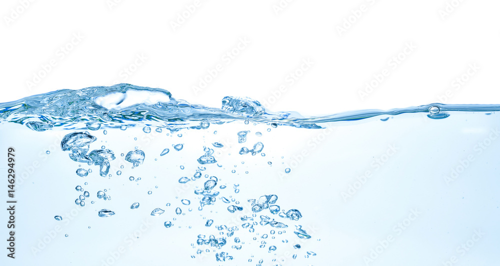 Clear water waves. Water wave isolated on white background Stock Photo ...